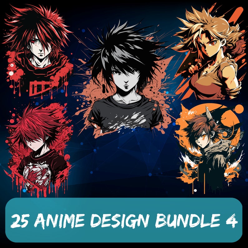 25 Anime Bundle 4 Anime Png Bundle Anime Silhouette Anime Png for ...