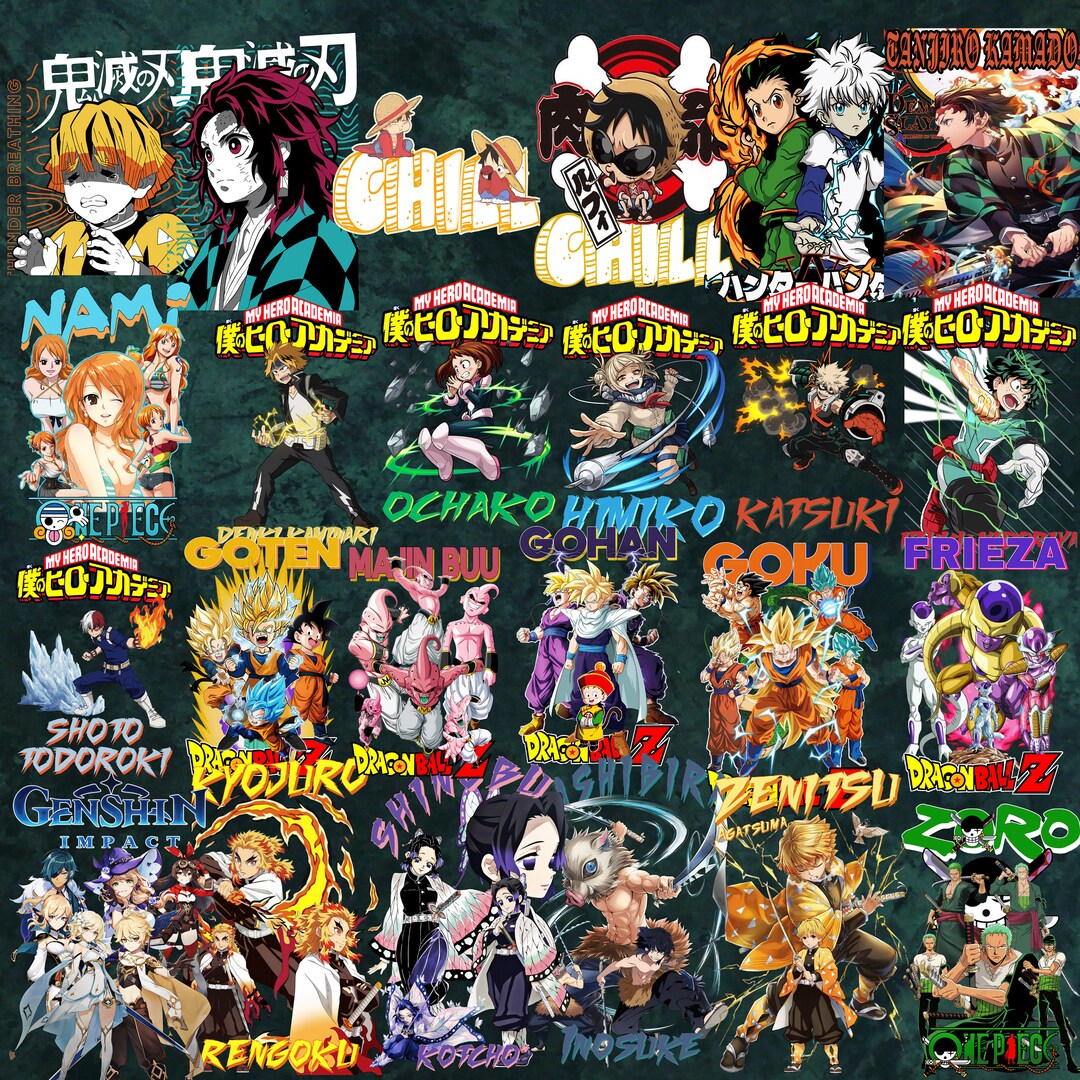 25 Anime Bundle 15 Manga Png Anime Dtf Transfer Anime - Etsy