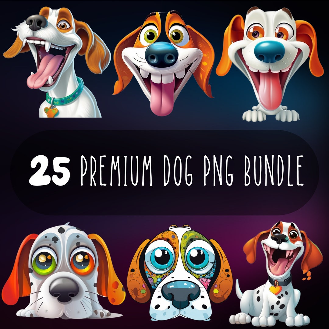 25 Dog Illustration PNG Bundle | Fur Art | Dog Lover Design | Pet ...