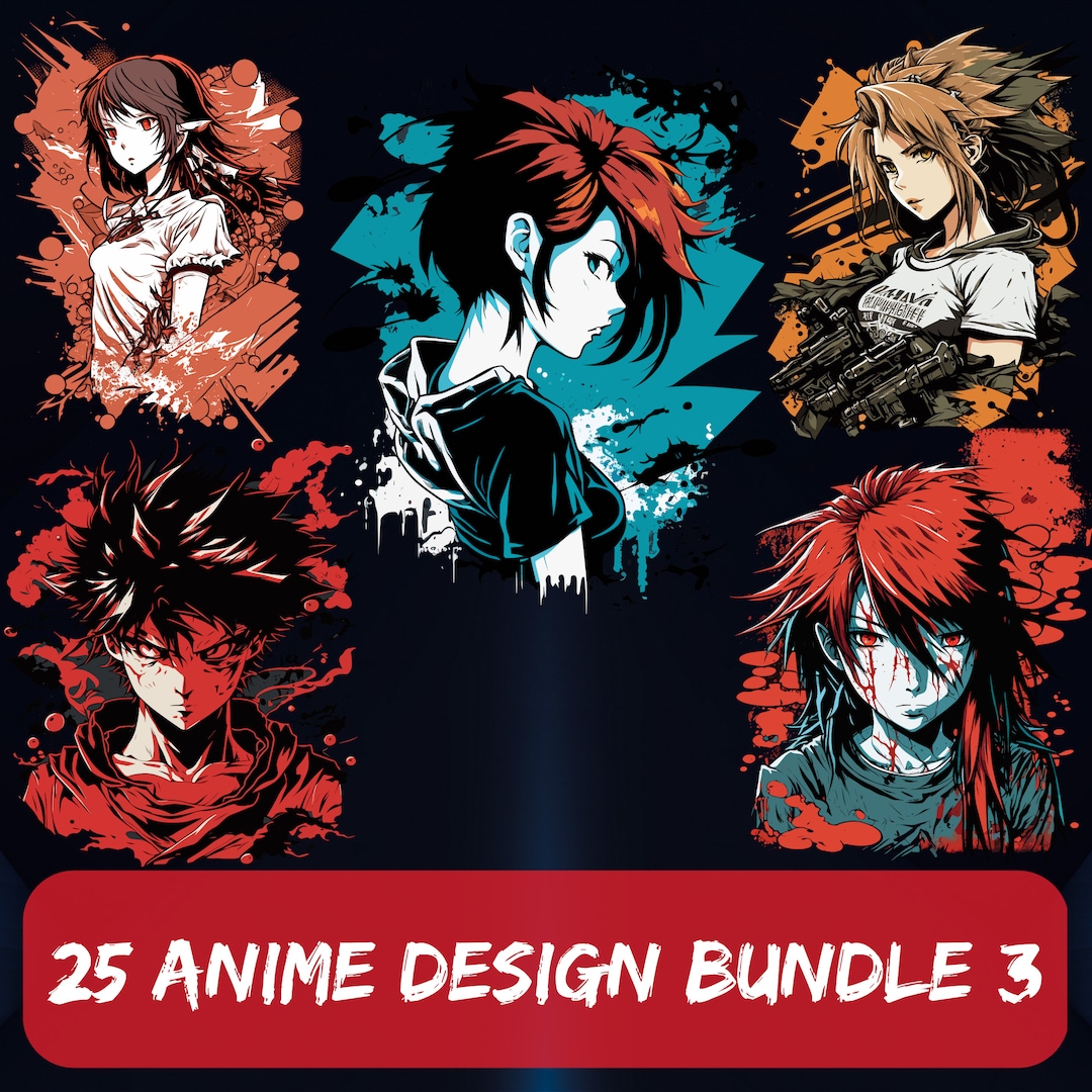 25 Anime Bundle 3 | Png Hd | Anime Bundle | (dtf) Direct to Film ...