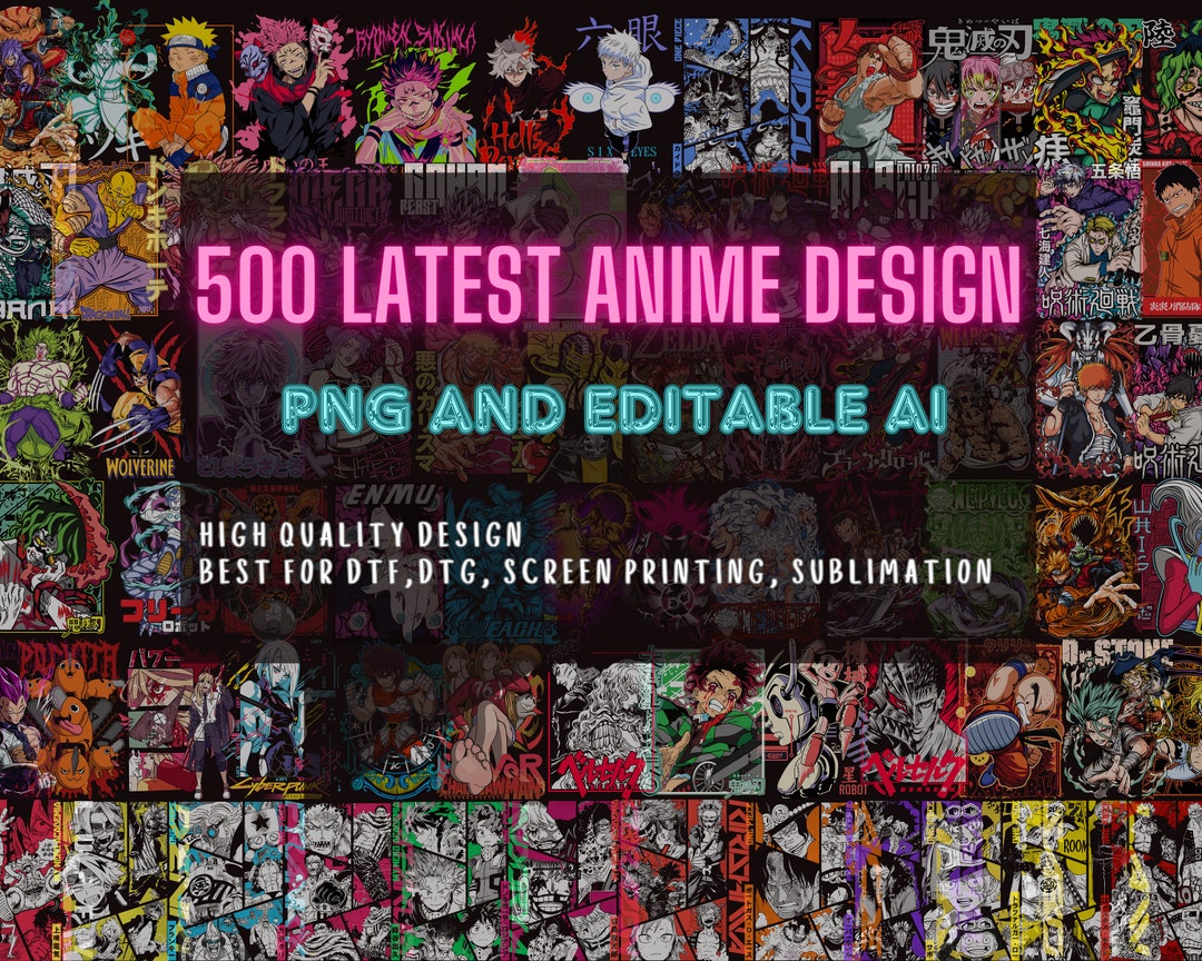 500 Anime Png and AI Design Anime Layered Ready for Printing Png Hd ...