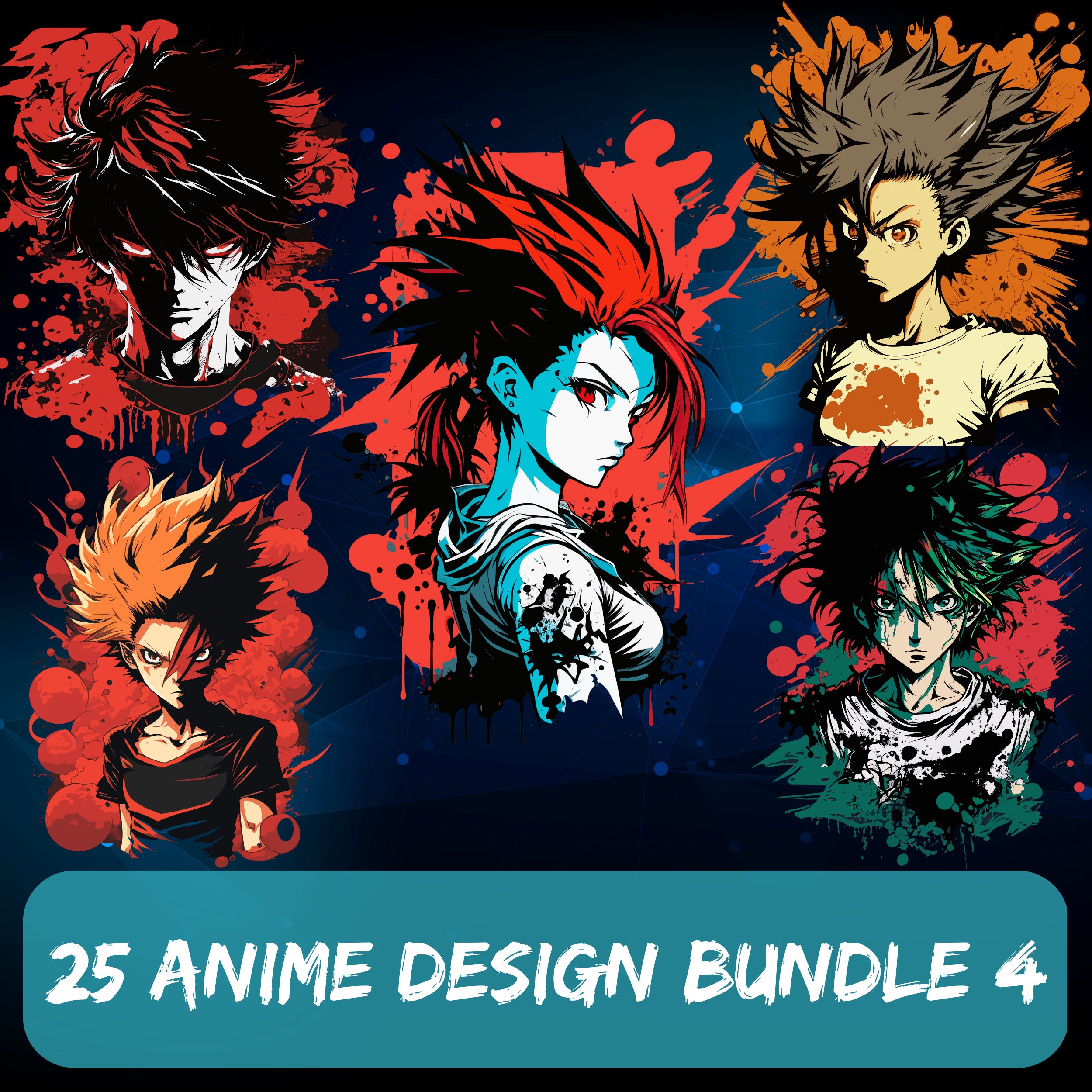 25 Anime Bundle 4 Anime Png Bundle Anime Silhouette Anime Png for ...