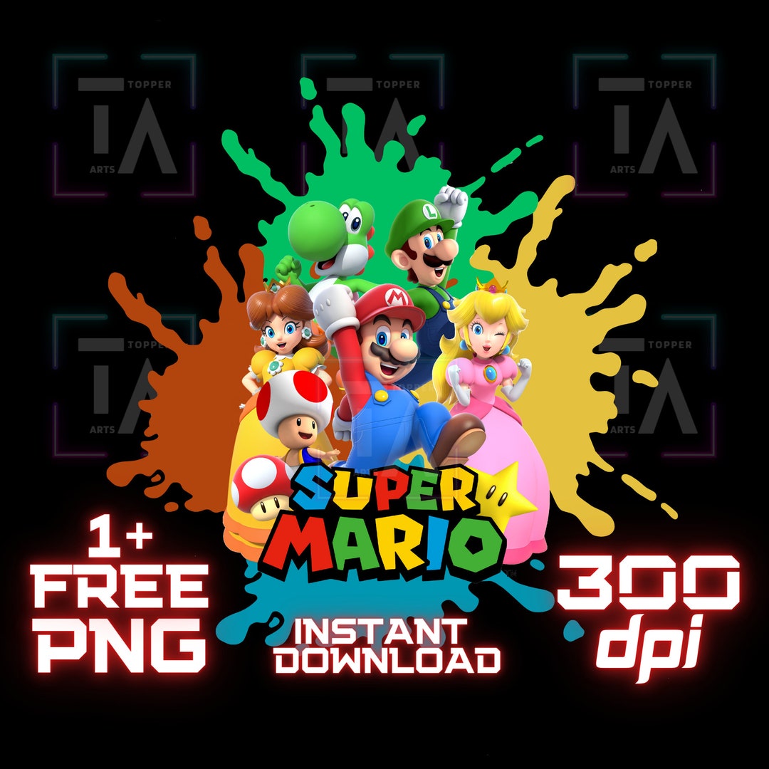 Super Mario Collage PNG Super Mario Clipart Transparent Image Printable ...