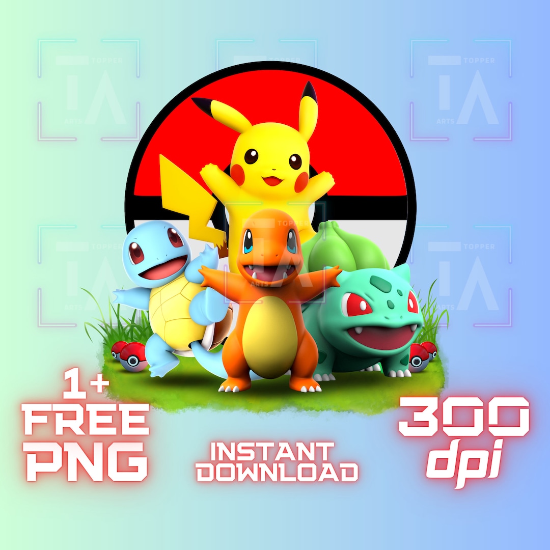 Pokemon PNG Pokemon Clipart Transparent Images Printable - Etsy Australia
