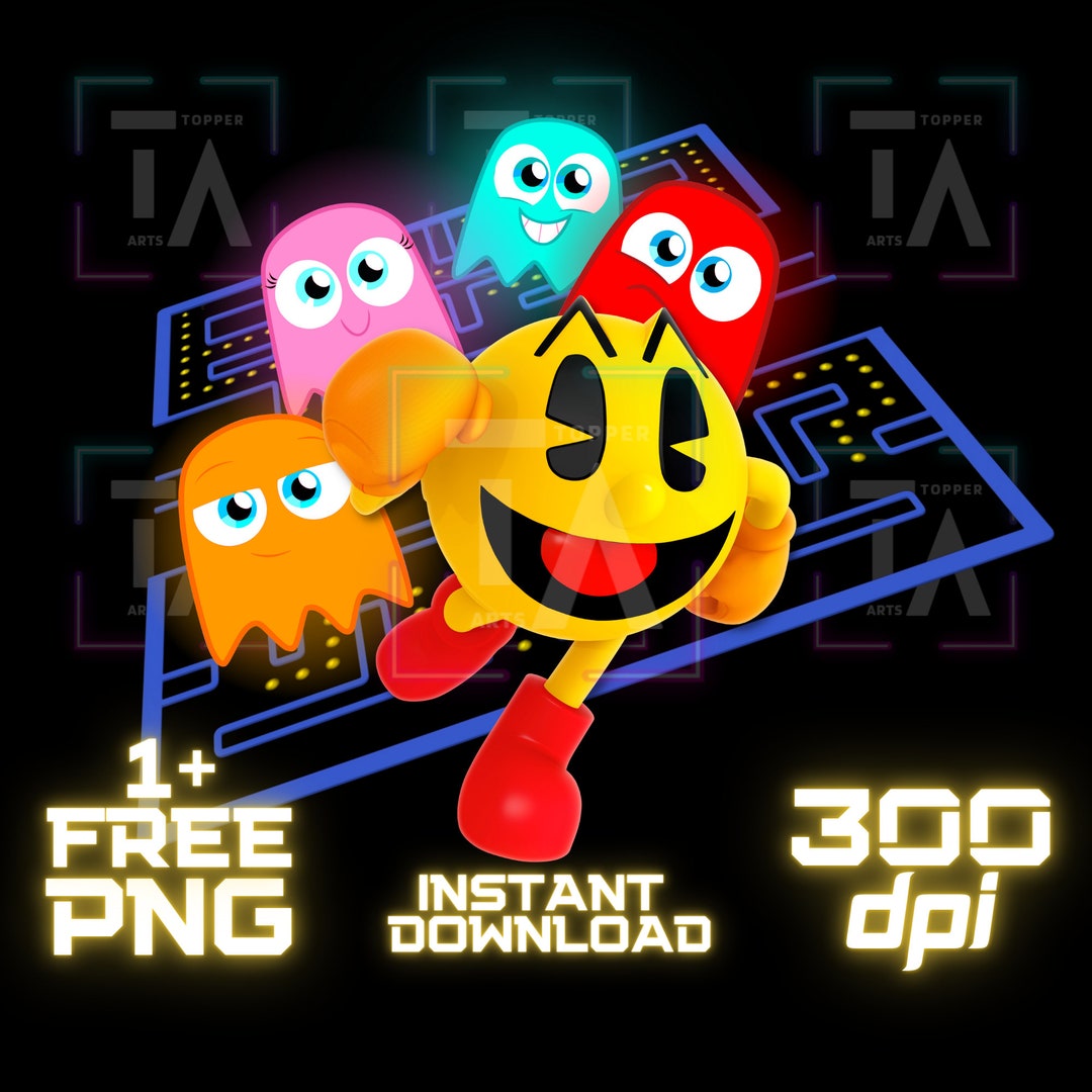Pacman PNG imágenes prediseñadas de pacman imágenes - Etsy España