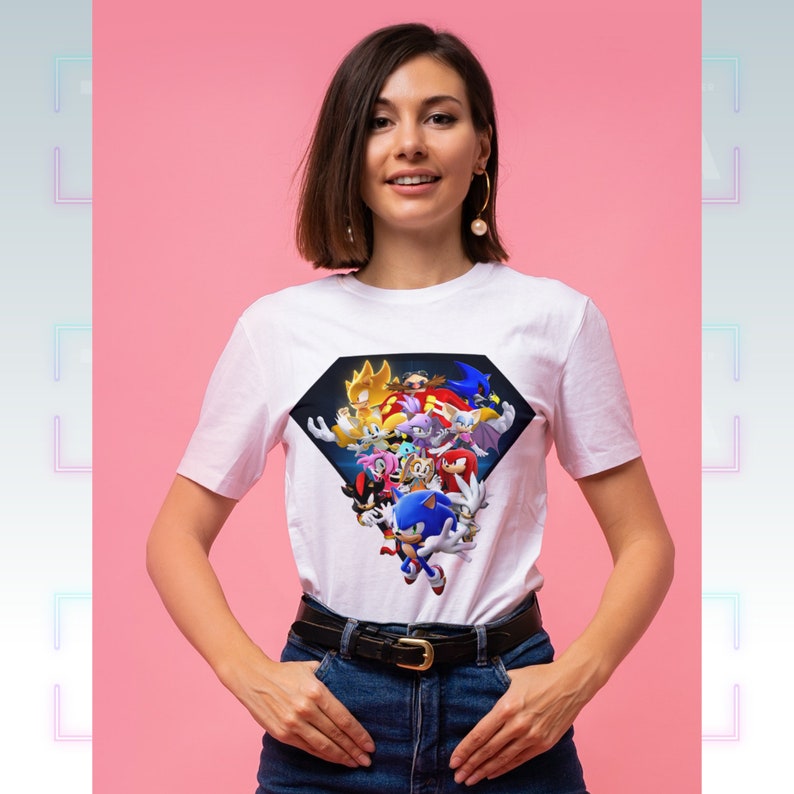 Video Game T-shirt PNG Sonic Collage Clipart Transparent - Etsy