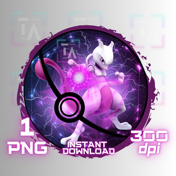 Mewtwo Tumbler Png - Etsy