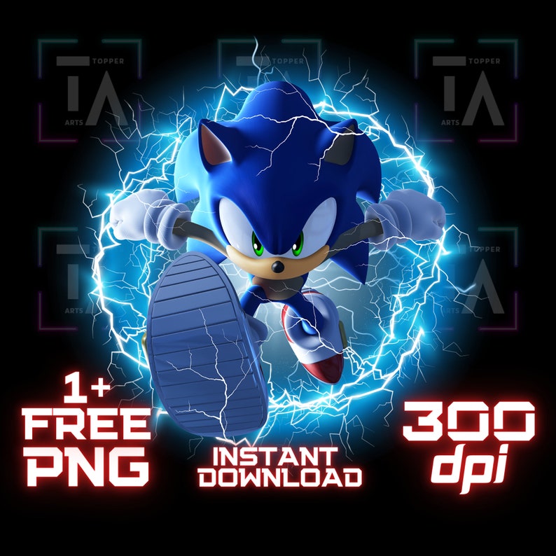 Sonic Tshirt PNG Sonic the Hedgehog Clipart Transparent - Etsy