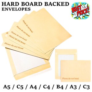 A6 C6 A5 C5 A4 C4 B4 A3 C3 Please Do Not Bend Hard Card Backed ...