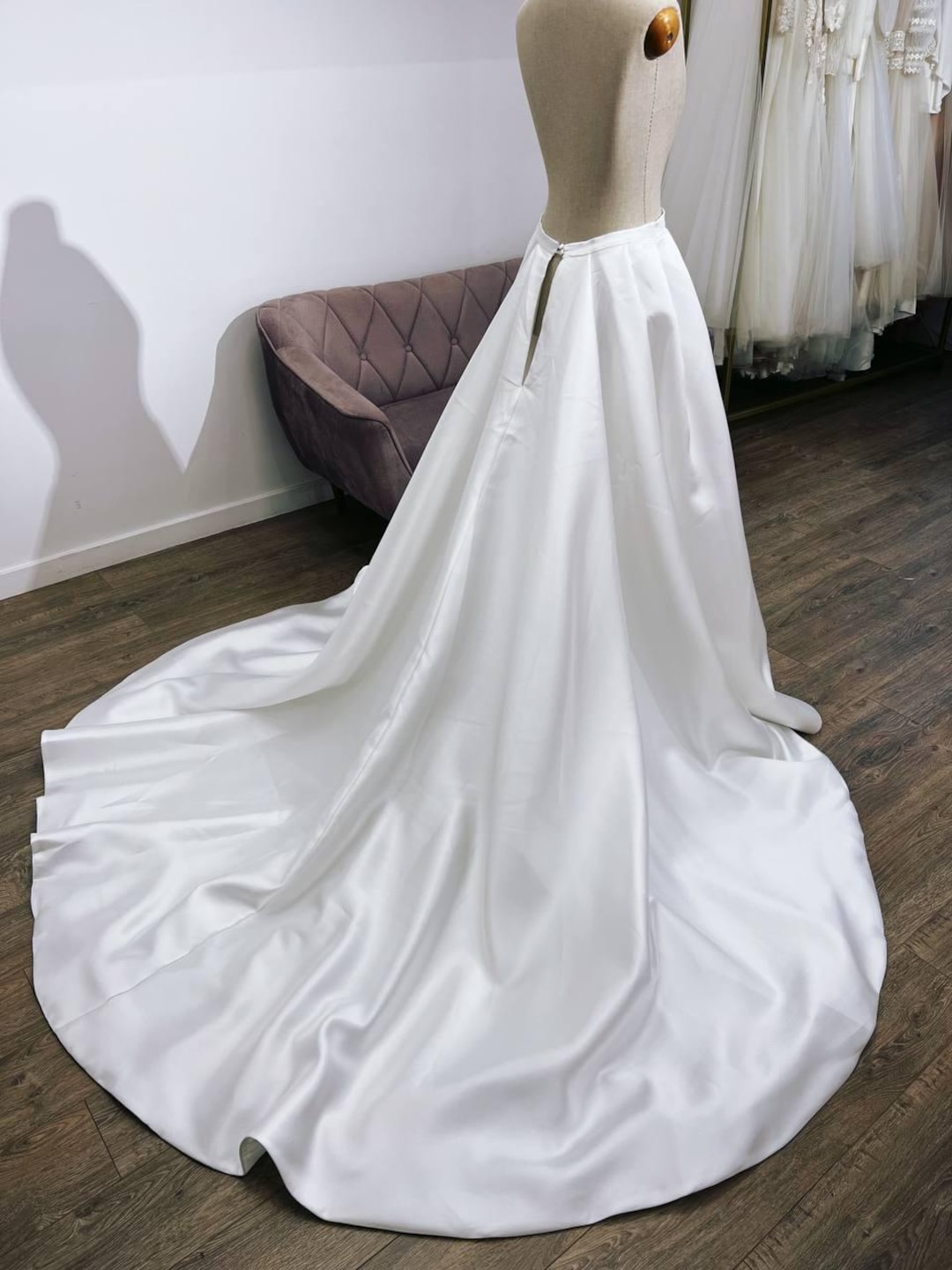 Luxurious Detachable Satin Train for Wedding Dress, Elegant Premium ...