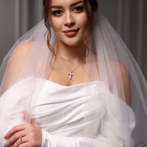 Luxurious One-tier Cathedral Length Lace Veil With Exquisite ...