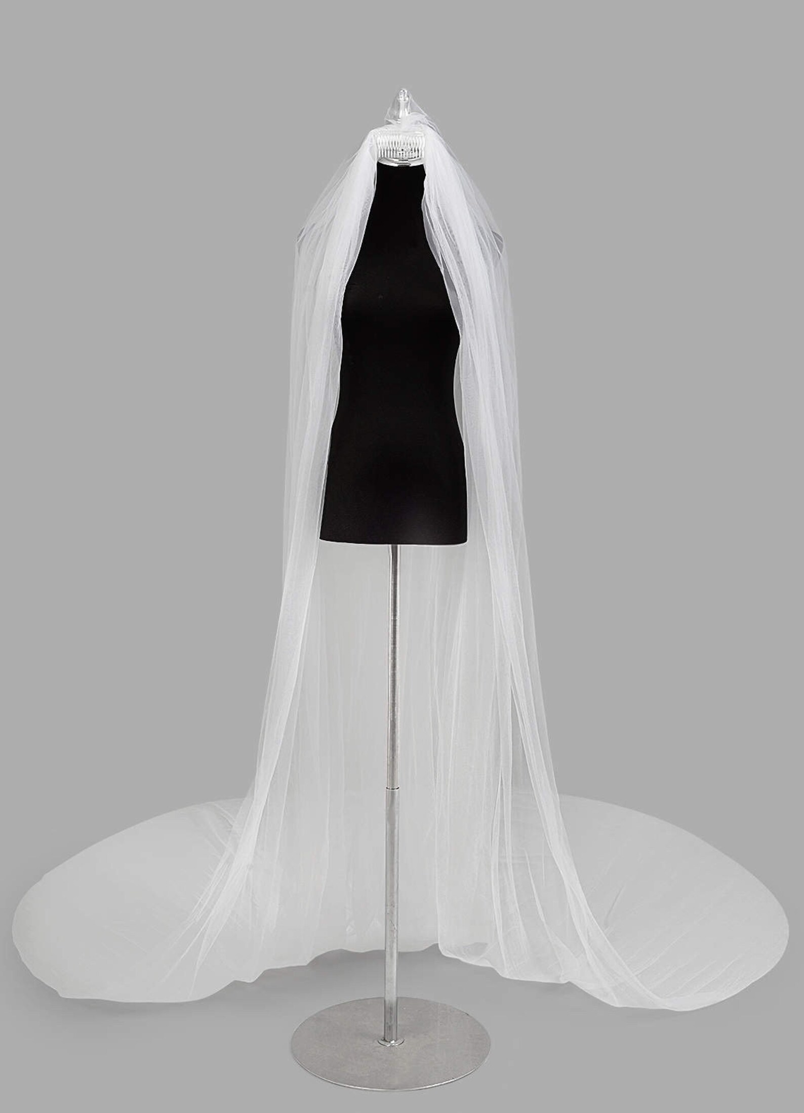 Wedding Veil Extra Wide | Classic Veil Extra Long Ivory | Soft Barely ...