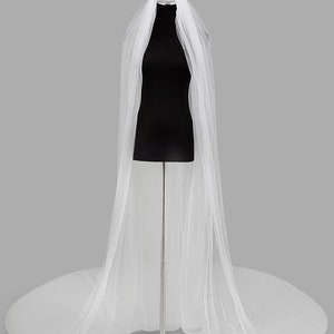 Wedding Veil Extra Wide | Classic Veil Extra Long Ivory | Soft Barely ...
