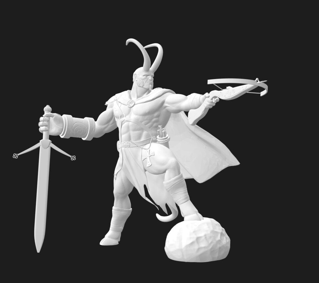 Hellboy Stl , Hellboy Figure 3D Stl File, Stl, Instantly Download Stl ...