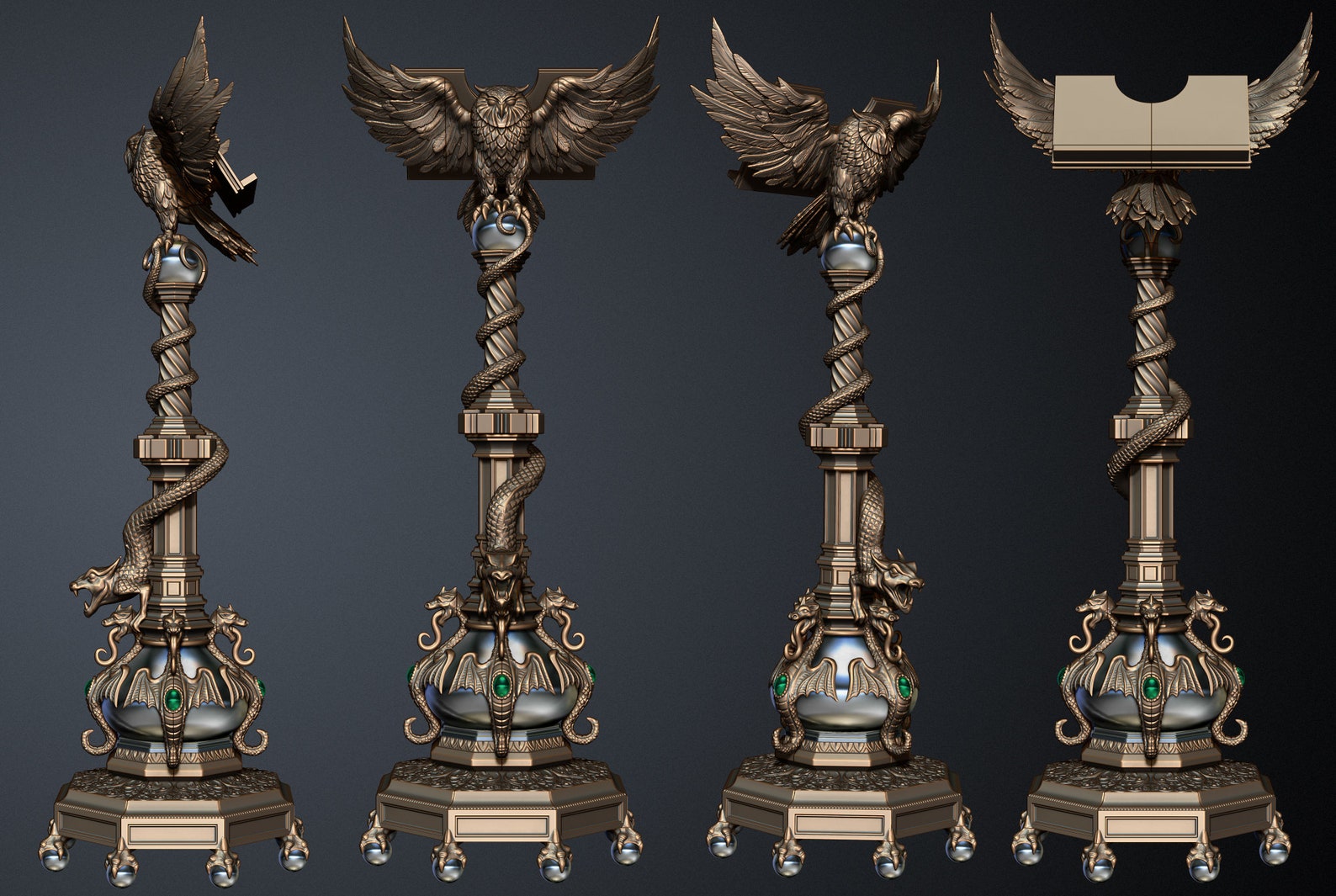 HP Stl , Movie 3D Stl File, Hogwarts Owl Lectern Stl, Instantly ...