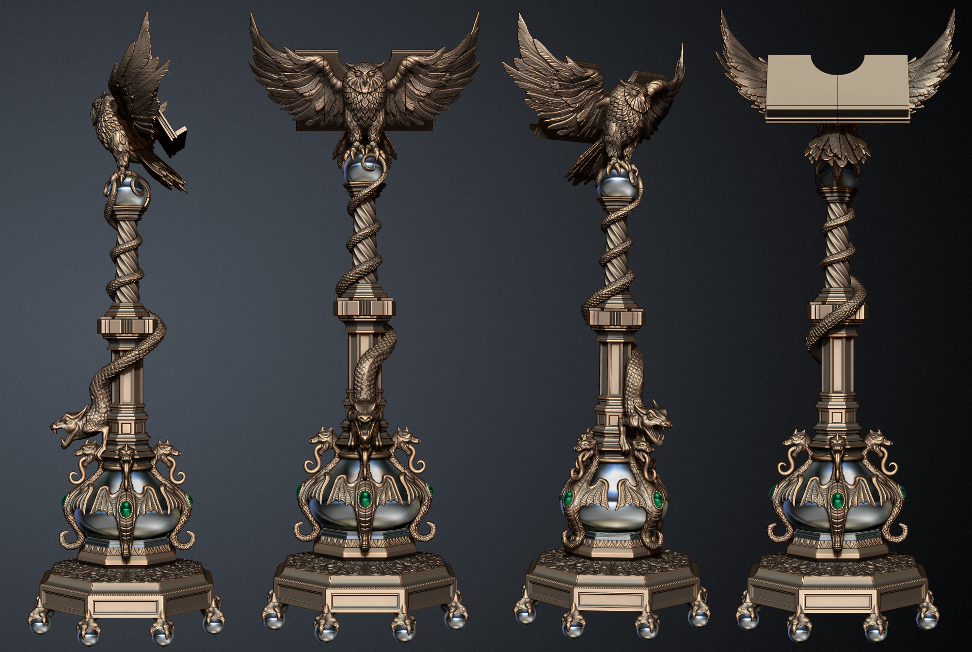 HP Stl , Movie 3D Stl File, Hogwarts Owl Lectern Stl, Instantly ...