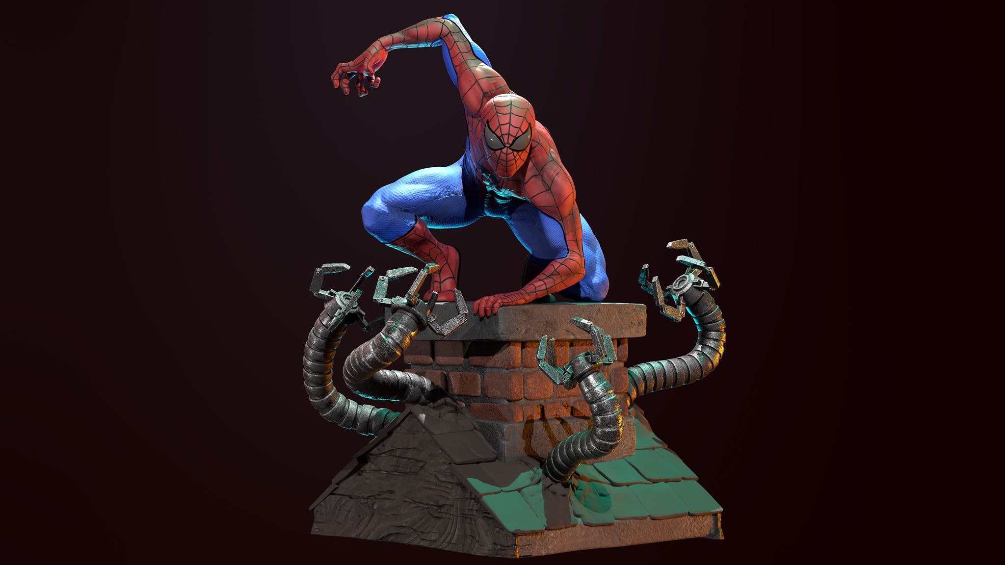 Spider Man Stl , Marvel Stl 3D Stl File, Dr. Octopus Stl, Instantly ...