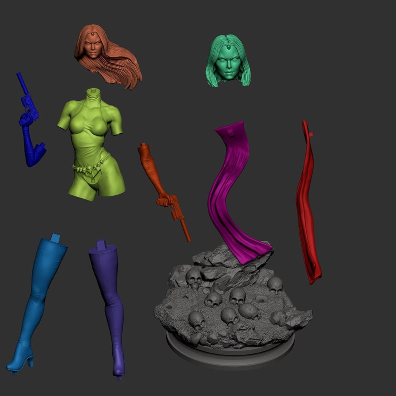 Mystique Stl , X-men Figure 3D Stl File, DC Universe Stl, Instantly Download Stl, High Quality ...