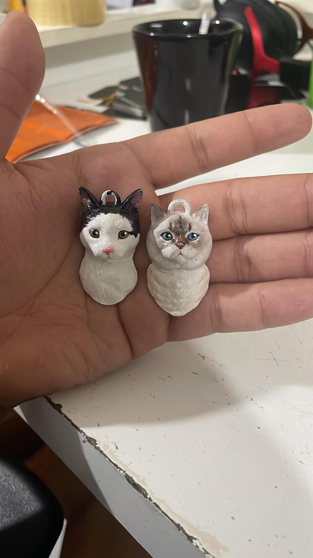 3D Printed Custom Cat Key Chain, Personalized Pet Keychain, Custom Pet ...