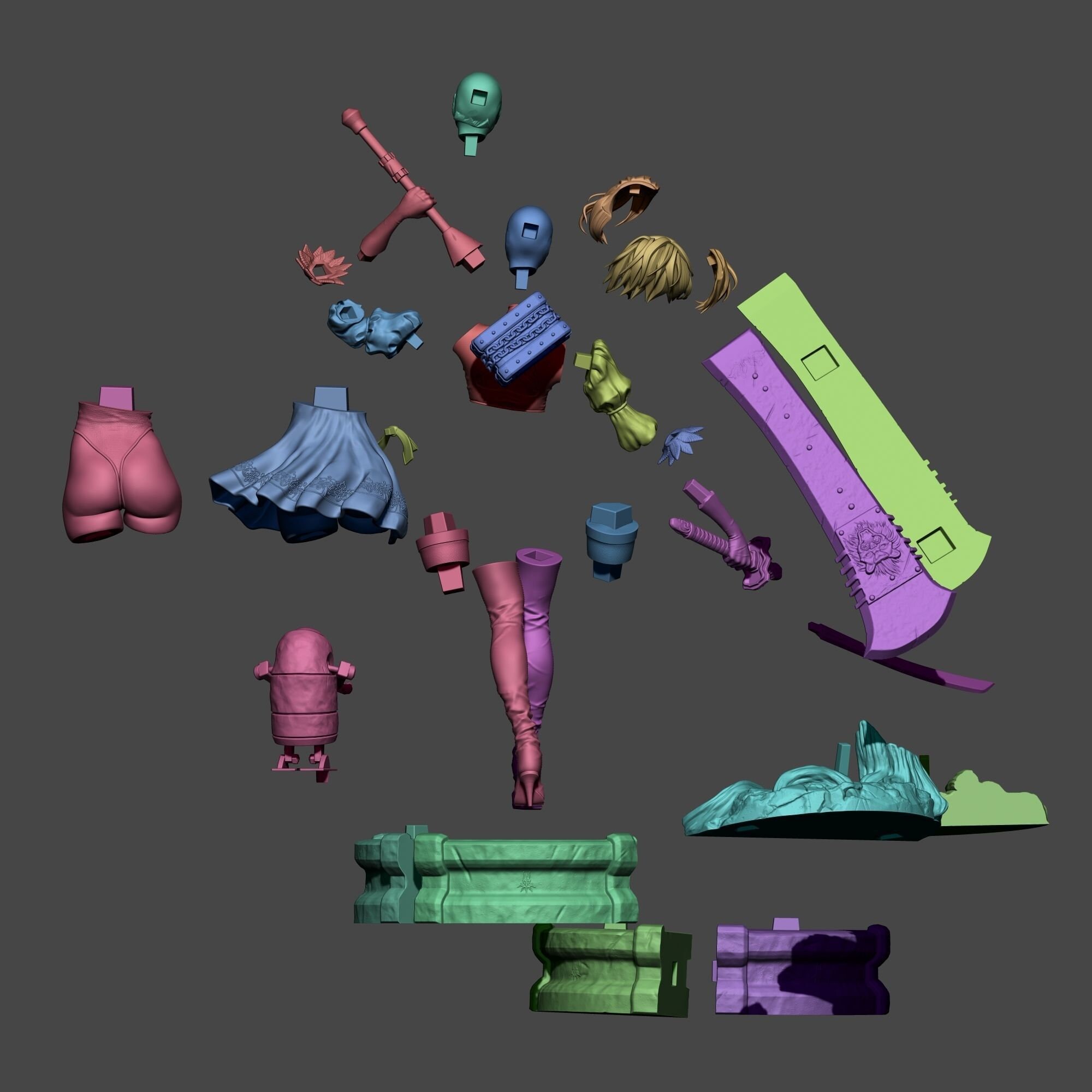 2B Nier Automata Fanart Stl, 2B Nier Figure 3D Stl File, Stl, Instantly ...