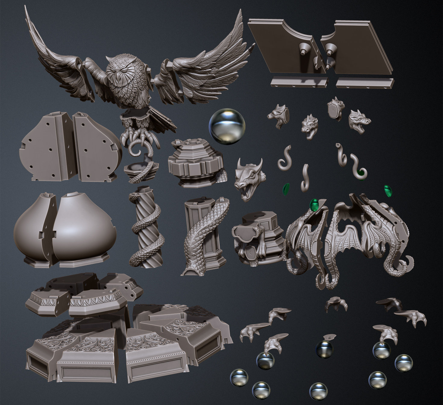 HP Stl , Movie 3D Stl File, Hogwarts Owl Lectern Stl, Instantly ...