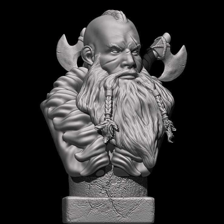 Viking Warrior Stl , Viking Bust 3D Stl File, Stl, Instantly Download ...