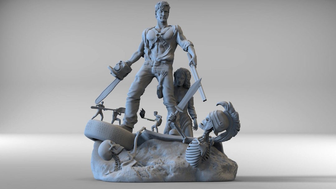 Army of Darkness Statue Stl , 3D Stl File, Battle Diorama Stl, Movie ...