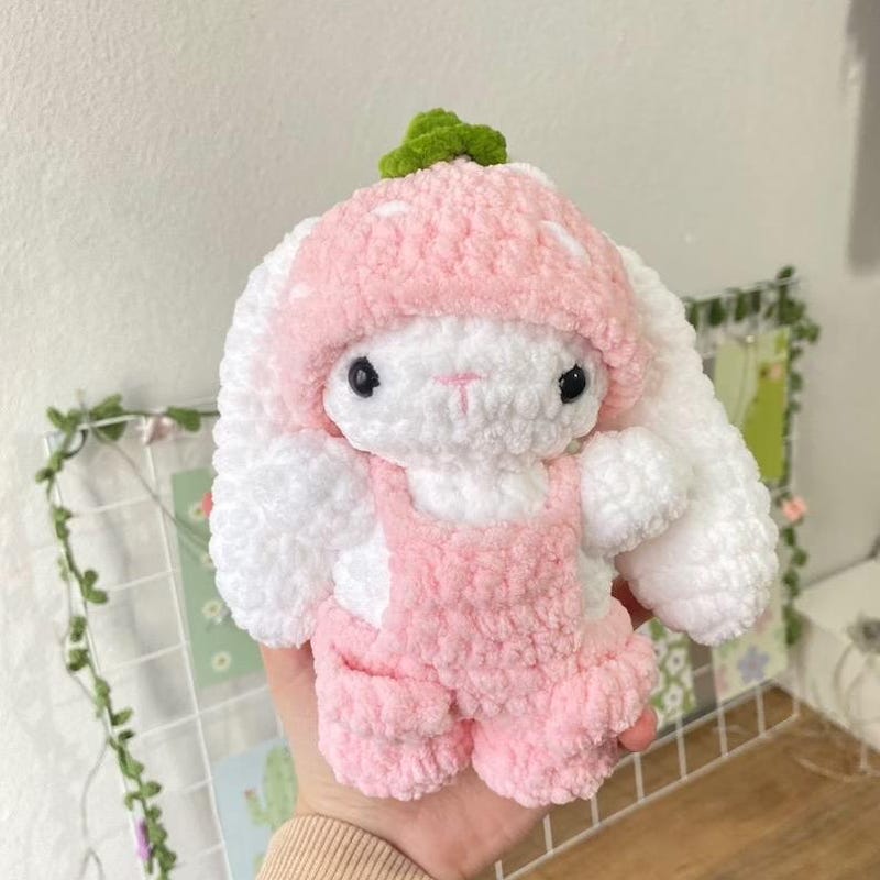 Strawberry Rabbit Plush - Etsy