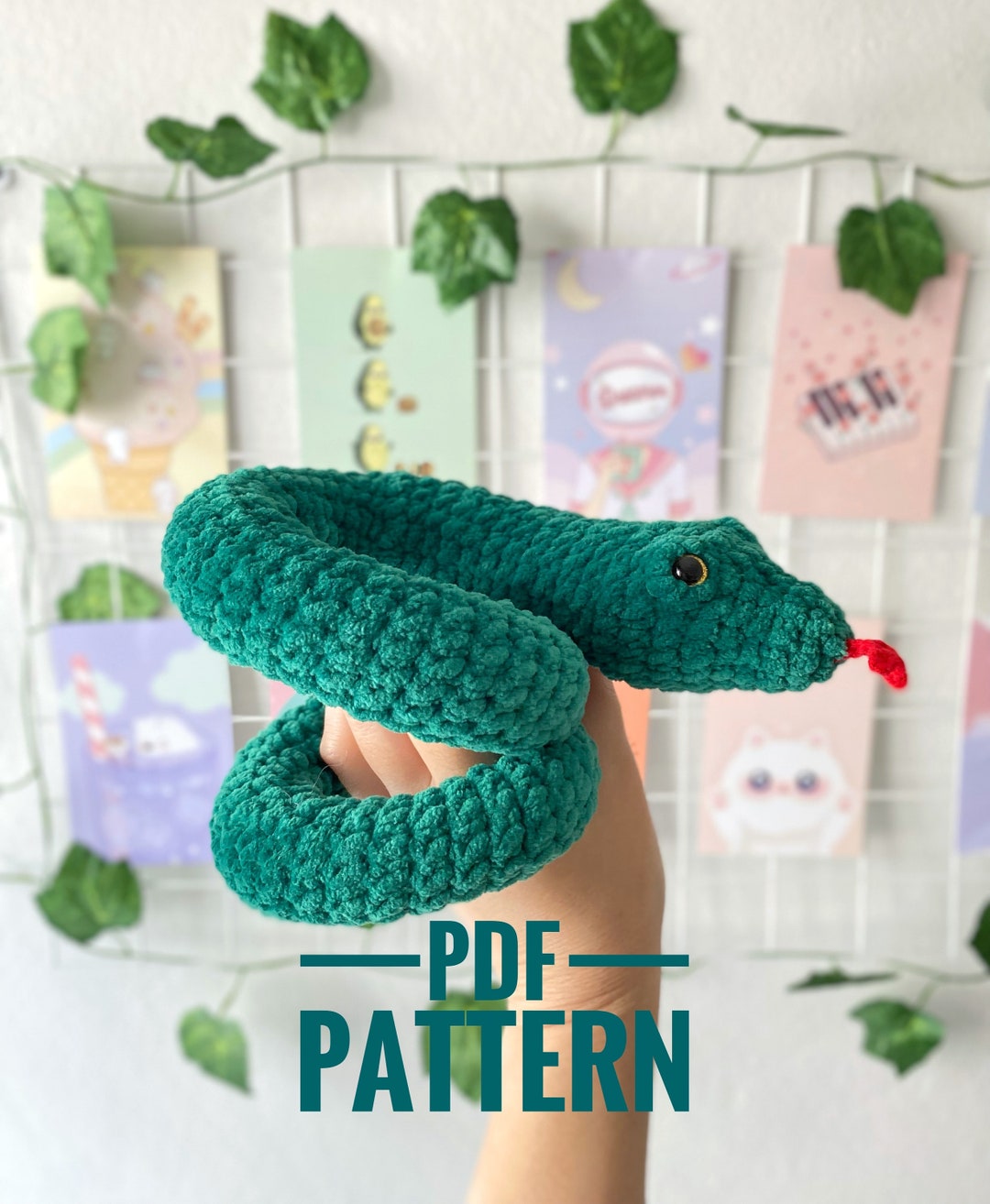 Amigurumi Snake Pattern , Snake, Crochet Snake, Plush Snake , Easy ...