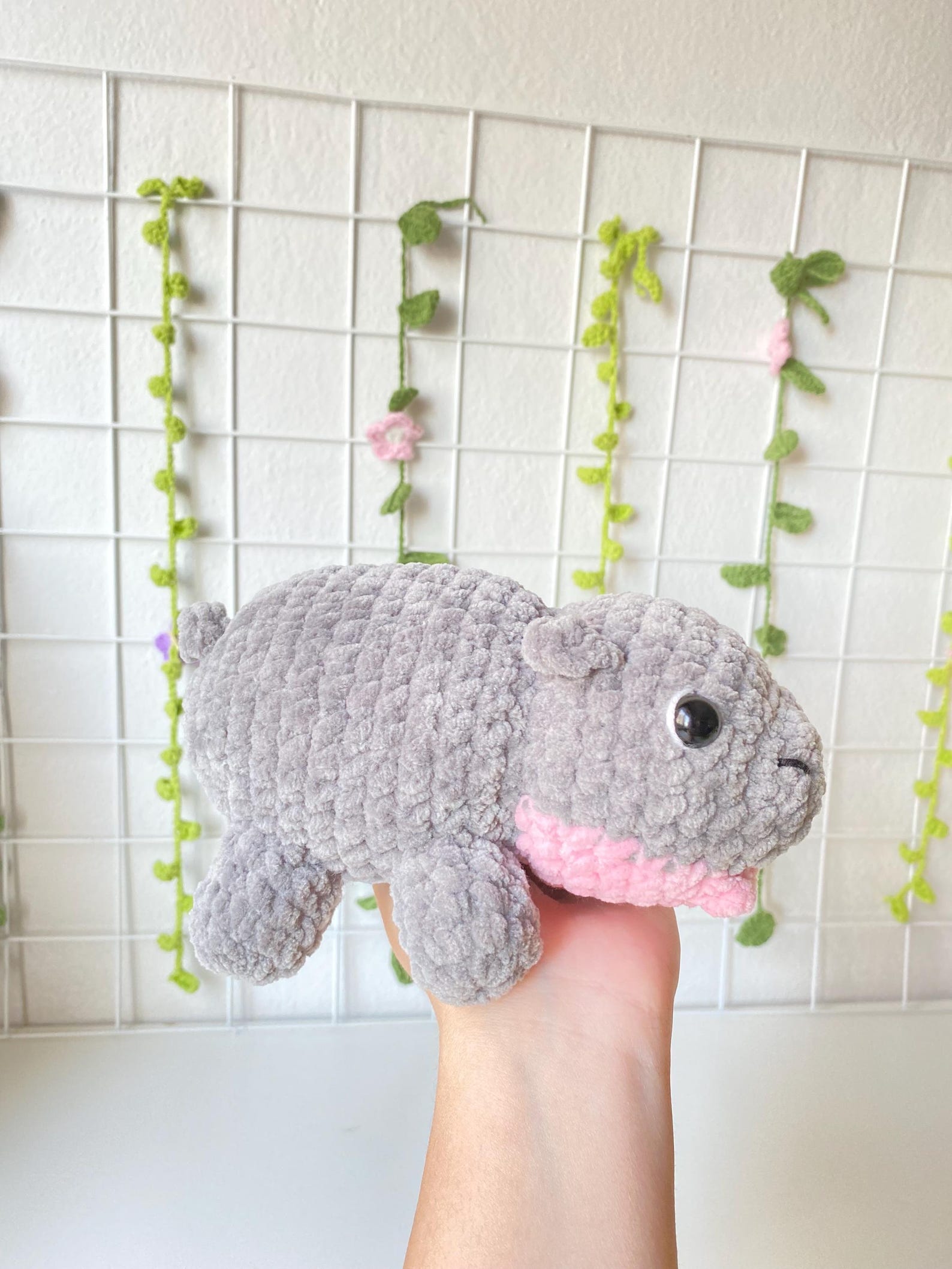Moo Deng Crochet , Baby Hippo Stuffed Animal Amigurumi , Cute Biting ...