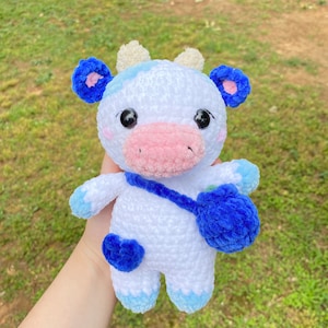Crochet Cow, Blueberry Cow Plushie, Cow Plushie, Crochet Cow Plush - Etsy