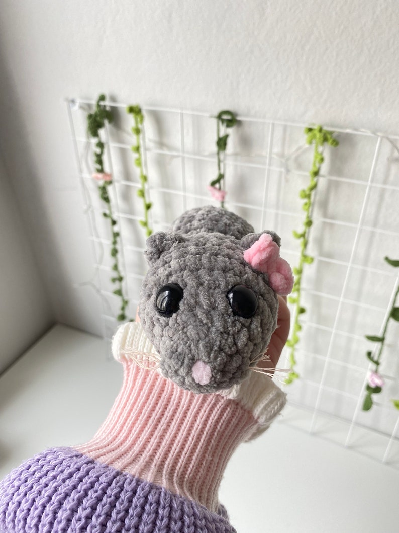 Sad Hamster Amigurumi, Cute Hamster Tiktok Meme , Crochet Hamster Pink ...