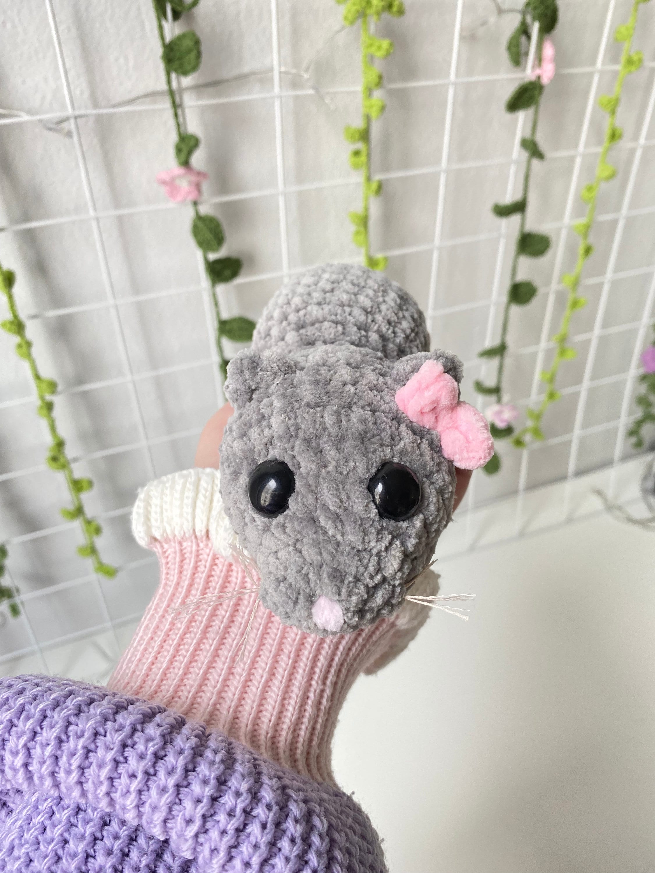 Sad Hamster Amigurumi, Cute Hamster Tiktok Meme , Crochet Hamster Pink ...
