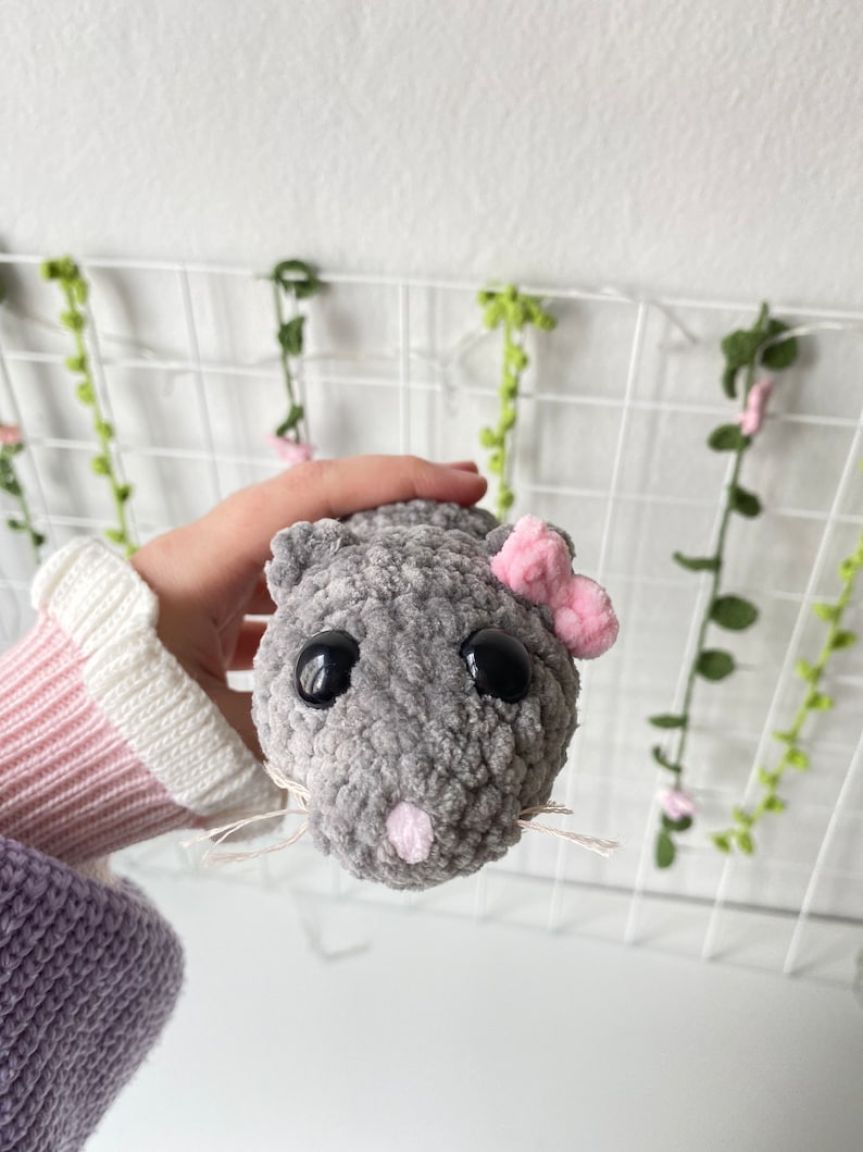 Sad Hamster Amigurumi, Cute Hamster Tiktok Meme , Crochet Hamster Pink ...