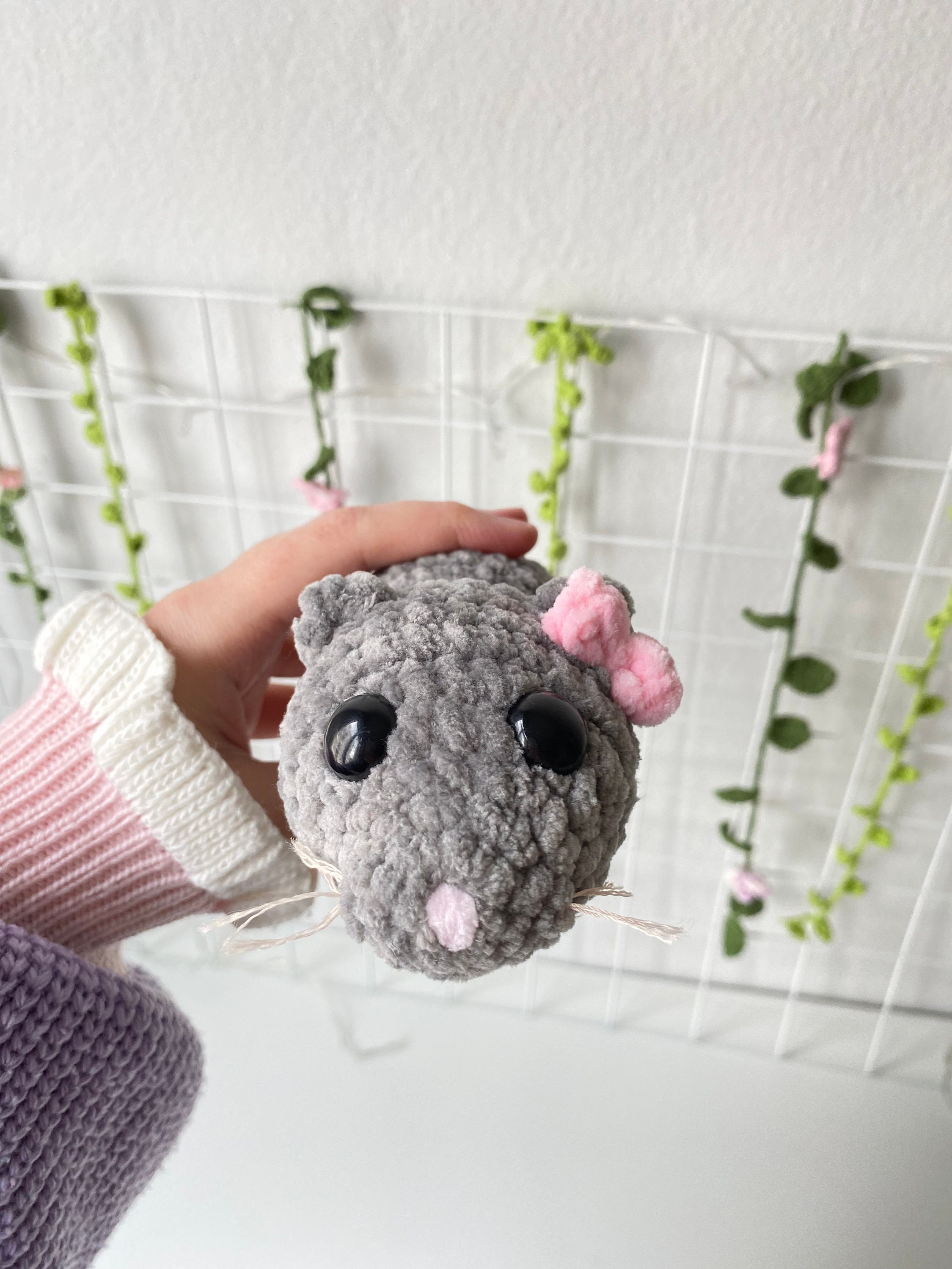 Sad Hamster Amigurumi, Cute Hamster Tiktok Meme , Crochet Hamster Pink ...