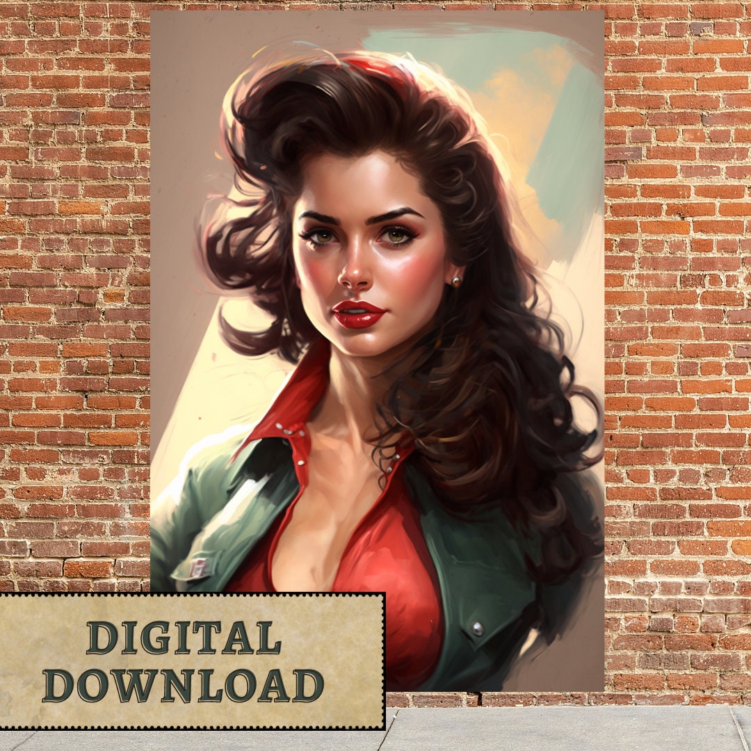 Fallout Vintage Pin-up Girl Digital Art Download Instant Download ...