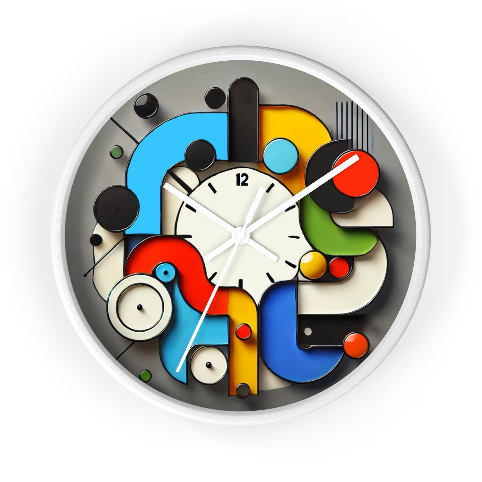 Colorful Modern Art Wall Clock - Abstract Design - Etsy
