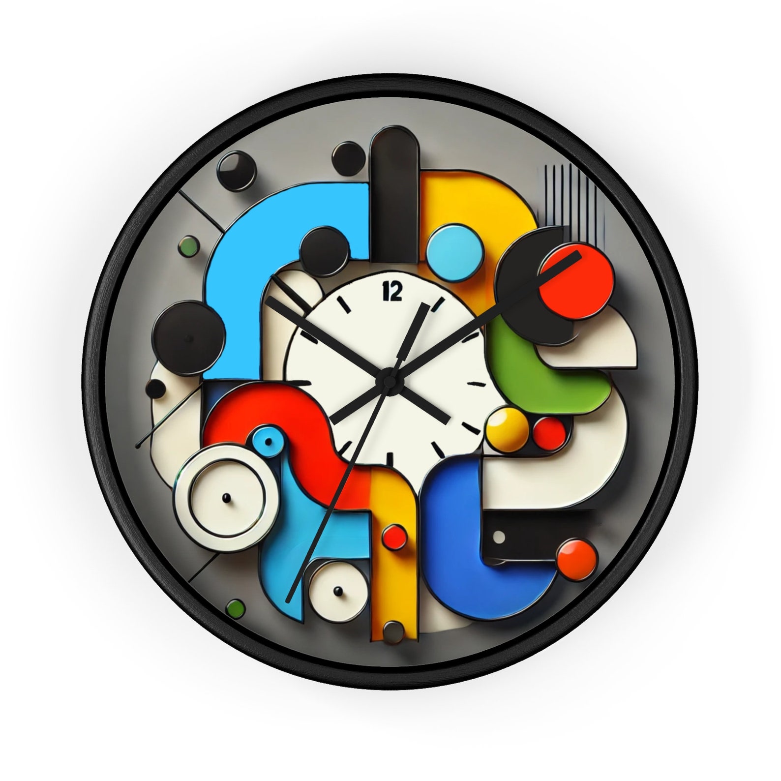 Colorful Modern Art Wall Clock - Abstract Design - Etsy