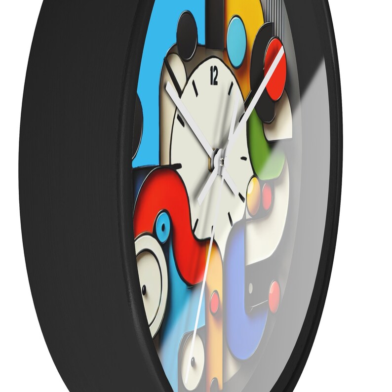 Colorful Modern Art Wall Clock Abstract Design - Etsy