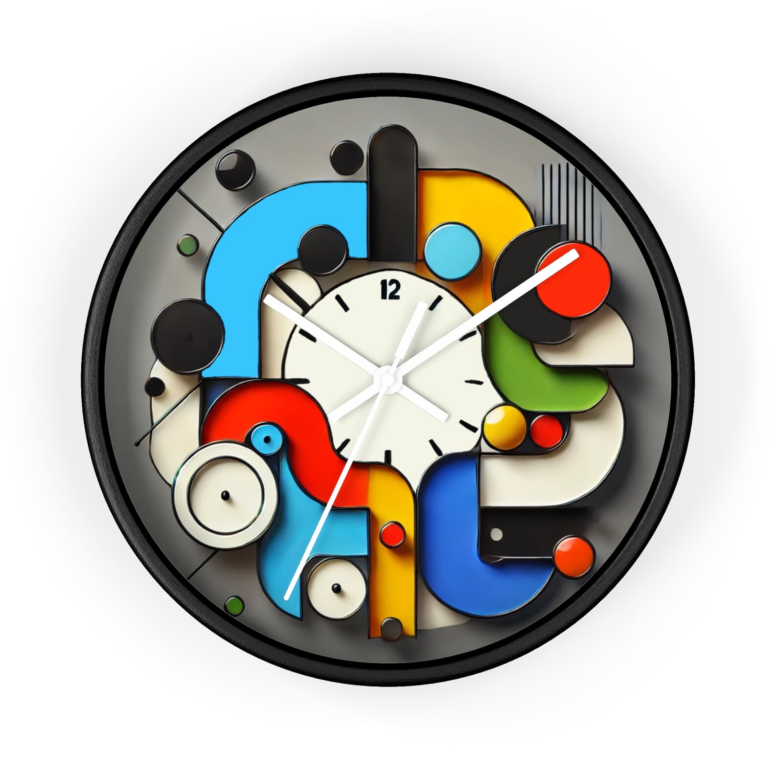 Colorful Modern Art Wall Clock - Abstract Design - Etsy