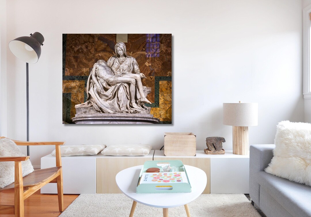 Michelangelo Pieta 1499 Canvas Gallery Wrapped Framed Giclee Wall Art ...
