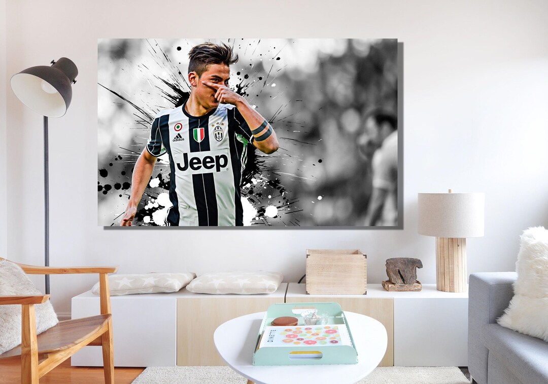 Paulo Dybala Poster, Football Print Soccer Wall Decor Sports Wall Art ...