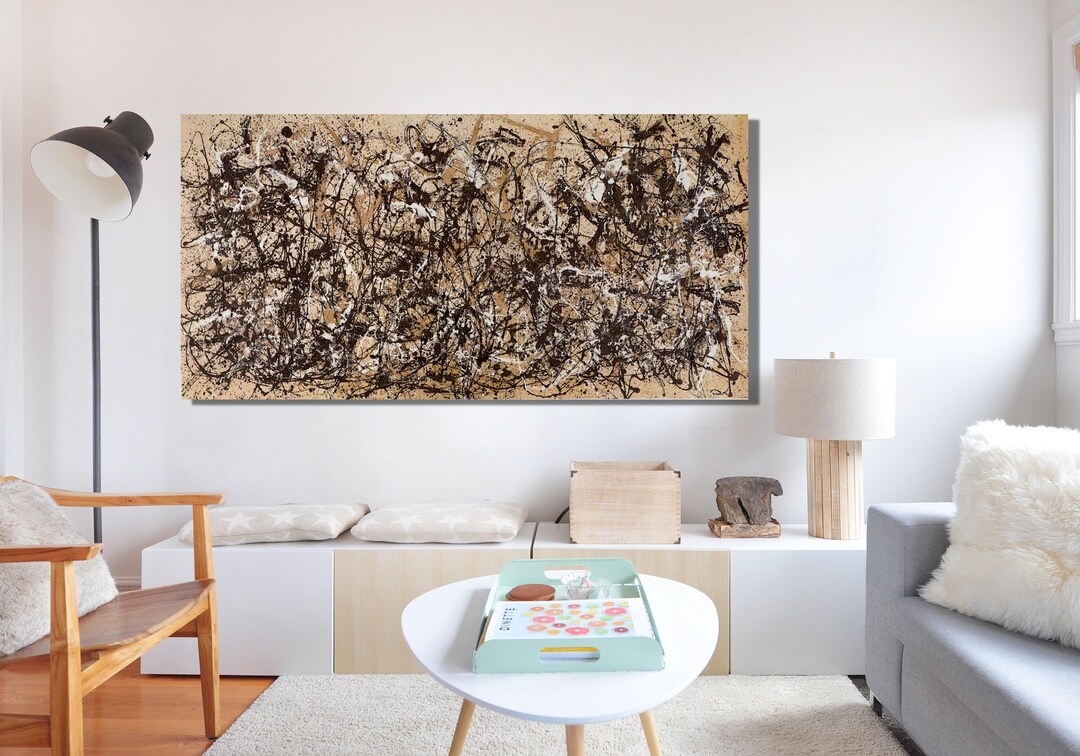 Jackson Pollock Style Painting Colorful Fine Art Oil Painting Modern ...