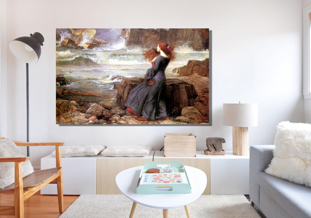 Miranda the Tempest 1916 by John William Waterhouse Canvas Wall Art ...
