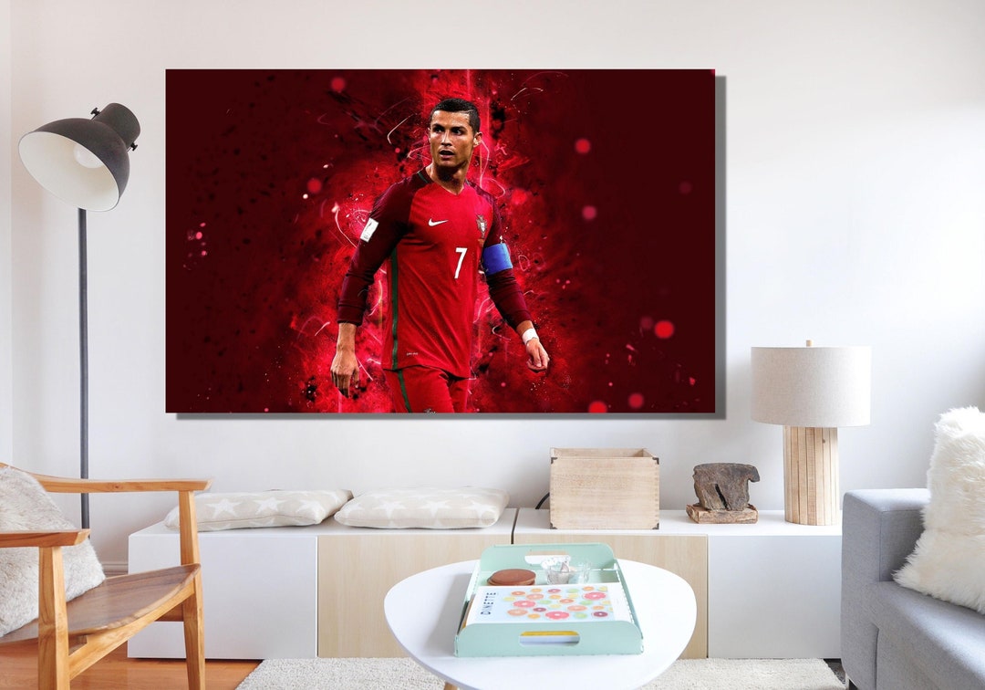 Cristiano Ronaldo Canvas Print, Ronaldo Wall Decor, CR7 Fan Gift ...
