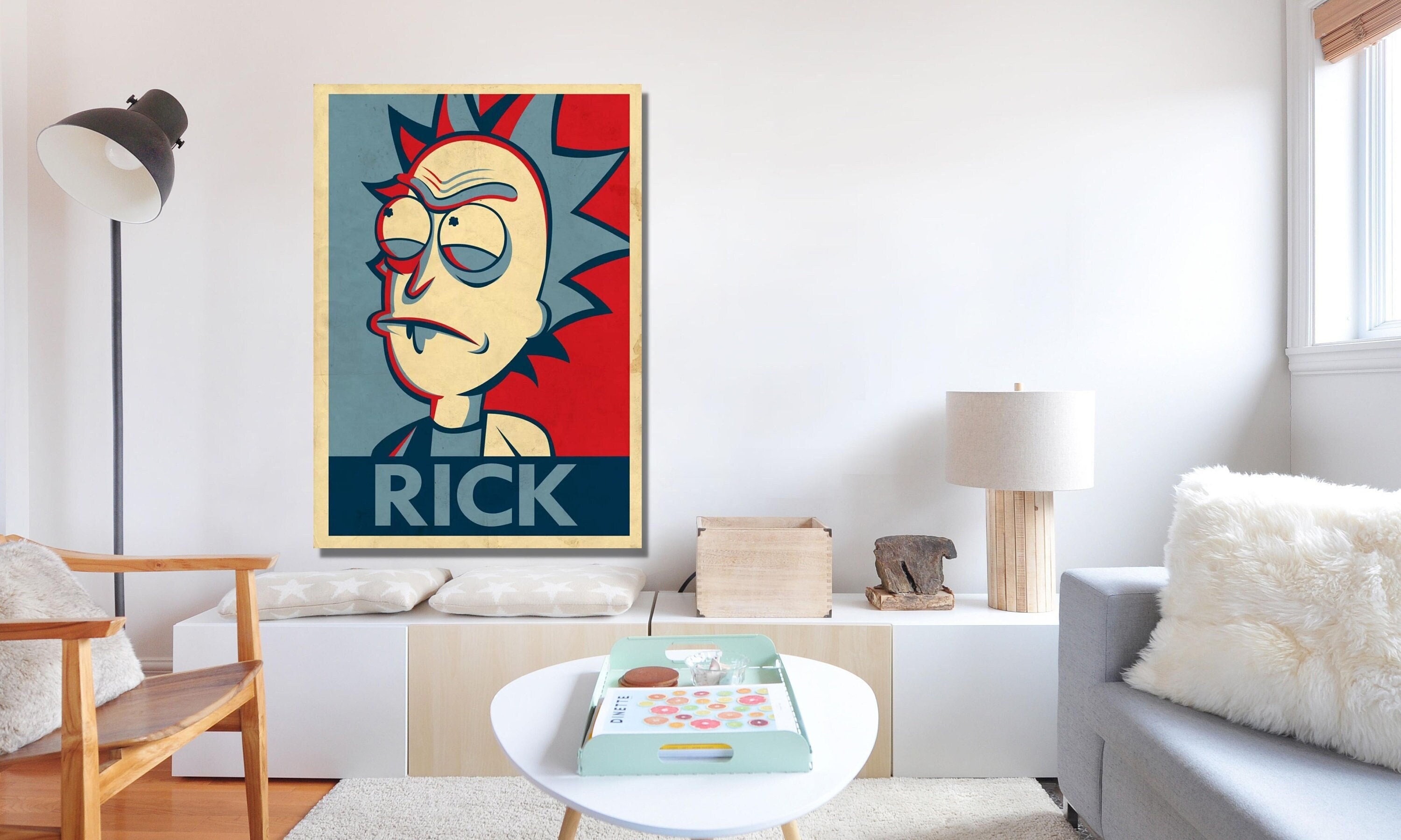 Rick and Morty Poster, Space Traveler Wall Art, Rolled Canvas Print, TV ...