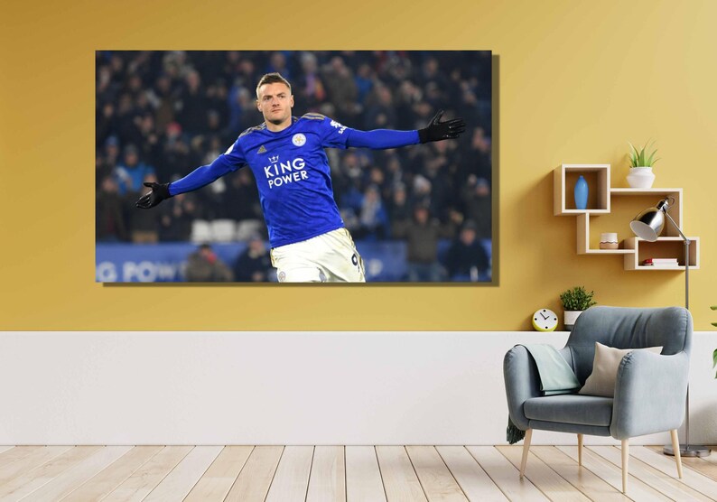 Jamie Vardy Poster, Jamie Vardy ART PRINT Leicester City,leicester City ...