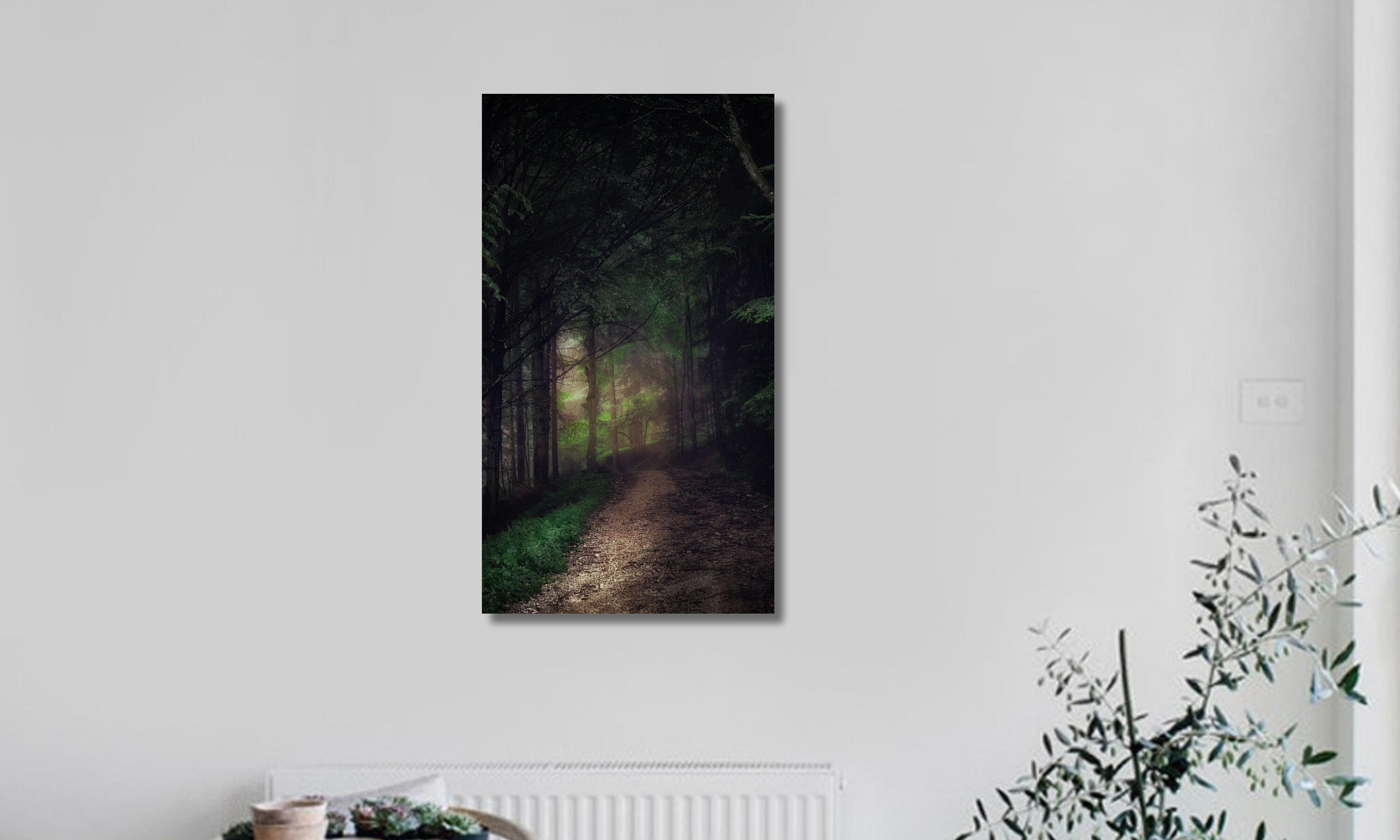 Gothic Room Wall Decor Gothic Theme Canvas Art Old Forest Road Goth ...