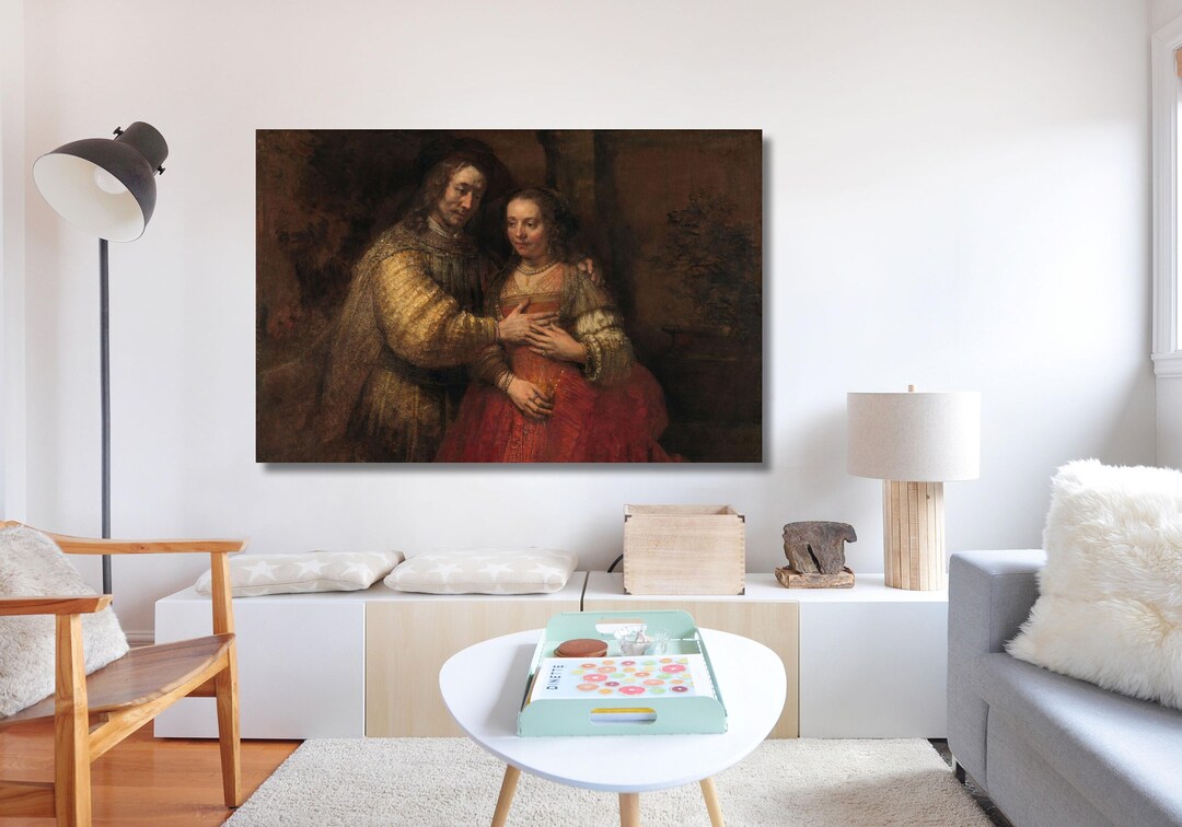 Rembrandt Van Rijn the Jewish Bride 1665 Canvas Gallery Wrapped Framed ...