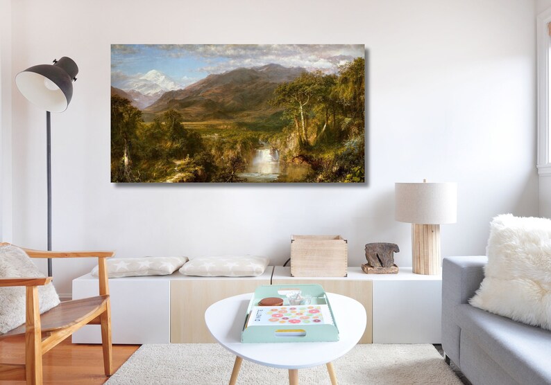 Heart of Andes, Classic Landscape, Frederic Edwin Church, Drawing Print ...